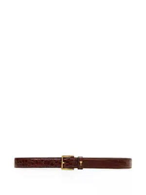 AMI Paris Crocodile Cow-leather Paris Paris Belt 25 Mm - Brown