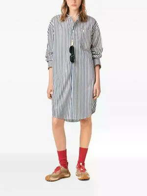 AMI Paris Cotton Mao-collar Tunic Dress