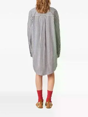 AMI Paris Cotton Mao-collar Tunic Dress
