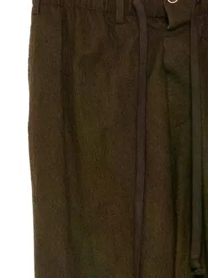 UMA WANG Drawstring-waistband Textured-finish Trousers