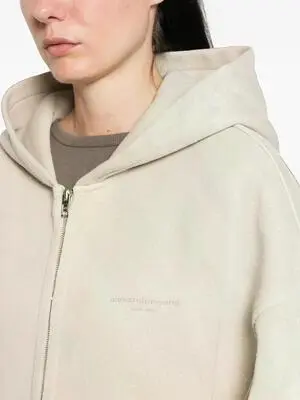 Alexander Wang Logo-print Zip-up Hoodie