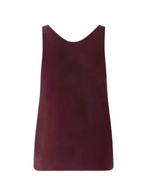 Pinko Vest Top In Sand Wash Silk