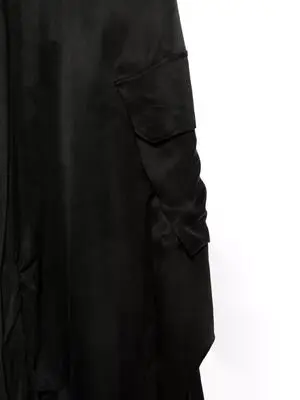 Isabel Benenato Satin-finish Cargo Pants