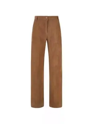 Herno Corduroy Palazzo Pants - Brown
