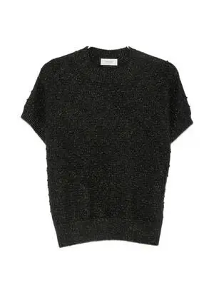 Agnona Bobble-knit Metallic-thread Sweater