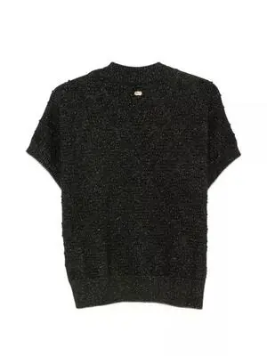 Agnona Bobble-knit Metallic-thread Sweater