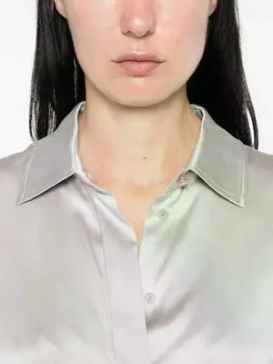 Max Mara Concealed-front Silk Shirt