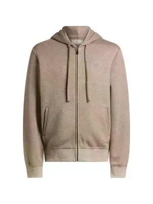 Etro Knit Jacquard Hooded Sweatshirt With Arnica Motif - Neutrals