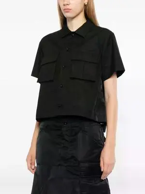 Sacai Panelled Short-sleeve Shirt