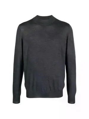 BARBA NAPOLI Fine-knit Mock-neck Sweater - Grey