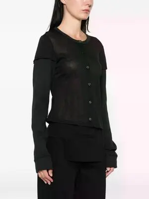 Our Legacy Long-sleeved Sheer Cardigan - Black