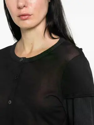 Our Legacy Long-sleeved Sheer Cardigan - Black
