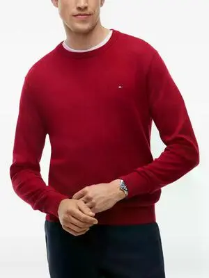 Tommy Hilfiger Logo-embroidered Crew-neck Sweater