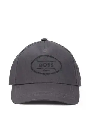 BOSS Logo Patch Baseball Cap - Grey