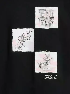 Karl Lagerfeld Sketch-print Oversized T-shirt