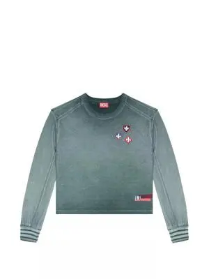 DIESEL® T-shirt With Patches And Microwaffle Inserts