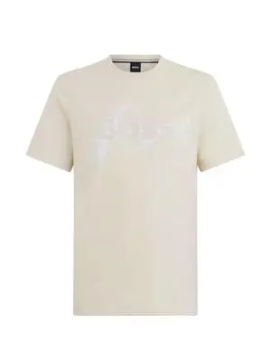 BOSS Logo-print Short-sleeve T-shirt - Neutrals