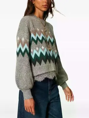 TWINSET Jacquard Jumper With Lace