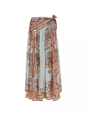 Zimmermann Aster Scarf Midi Skirt