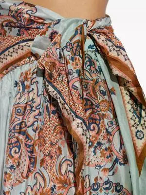 Zimmermann Aster Scarf Midi Skirt
