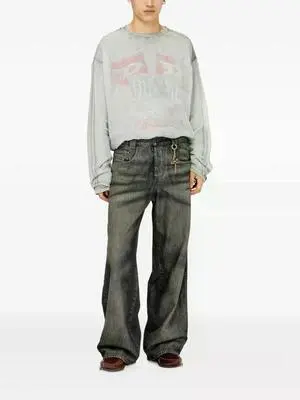 DIESEL® Sheer Chiffon Top With Concert Graphics