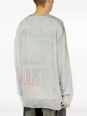 DIESEL® Sheer Chiffon Top With Concert Graphics