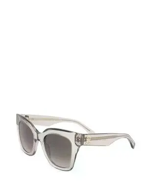 Tommy Hilfiger Monogram-plaque Square-frame Sunglasses - Neutrals