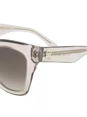 Tommy Hilfiger Monogram-plaque Square-frame Sunglasses