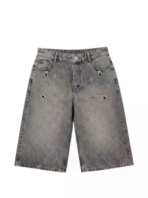 Liu Jo Crystal-embellished Denim Shorts