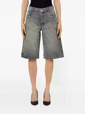 Liu Jo Crystal-embellished Denim Shorts