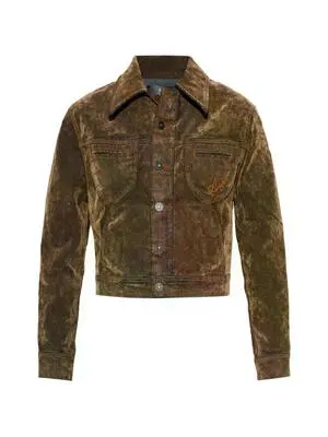 Amiri Flock Cut Denim Jacket