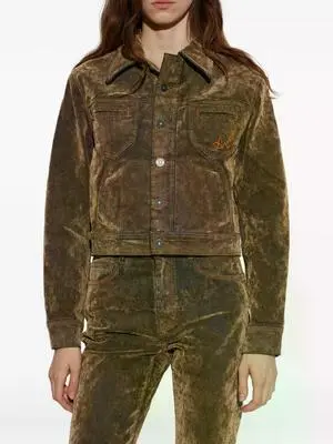 Amiri Flock Cut Denim Jacket