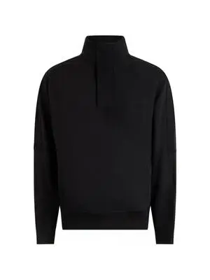 BOSS Logo-embroidered High-neck Sweater - Black