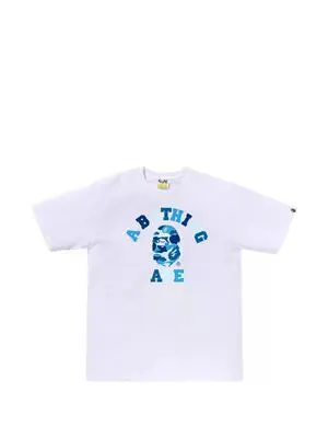 A BATHING APE Abc Camo College T-shirt - White
