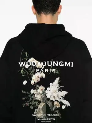 WOOYOUNGMI Floral Print Logo Hoodie