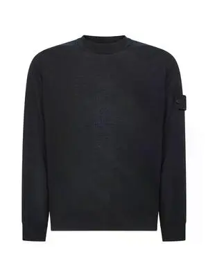 Stone Island Logo-patch Sweater - Blue