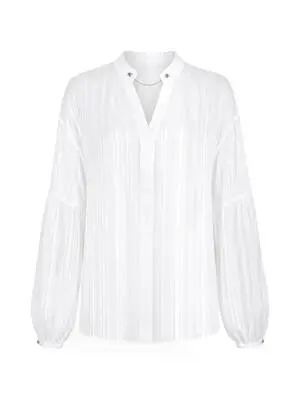 Liu Jo Plissé-effect Long-sleeve Blouse