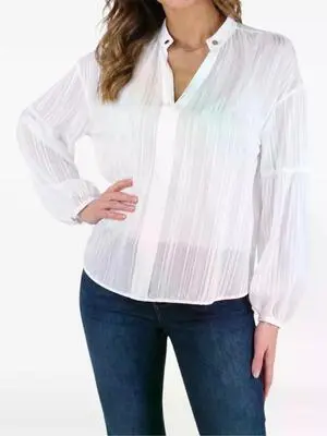 Liu Jo Plissé-effect Long-sleeve Blouse