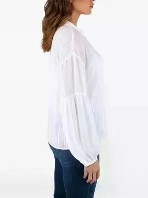Liu Jo Plissé-effect Long-sleeve Blouse