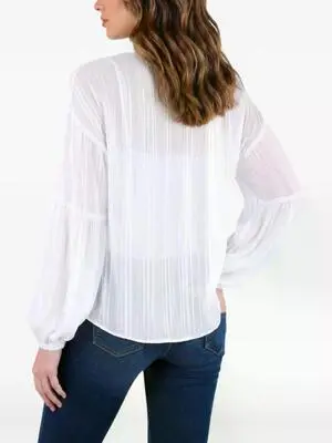 Liu Jo Plissé-effect Long-sleeve Blouse