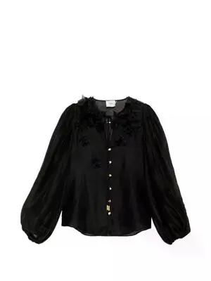 Aje Demi Blouse - Black