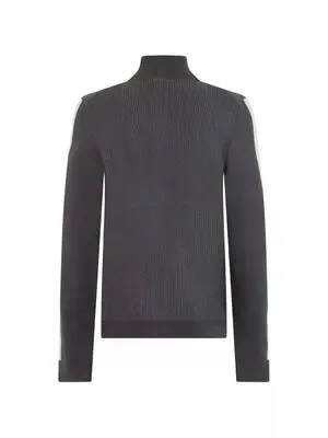 BOSS Zip-up Panelled Sweater
