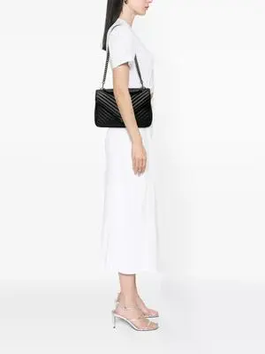 Saint Laurent Quilted Sheepskin Monogram College Satchel