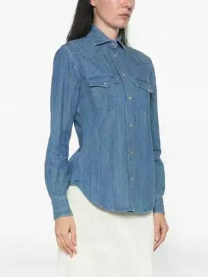 MAZZARELLI Western-style Denim Shirt