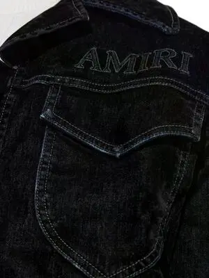 Amiri Logo-embroidered Denim Jacket