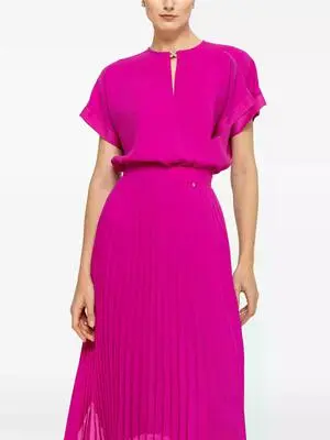 NISSA Pleated Midi Skirt