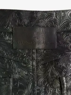 Manière De Voir Ruth Embossed-leather Mid-rise Trousers