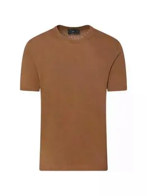 Liu Jo Linen And Cotton T-shirt - Brown