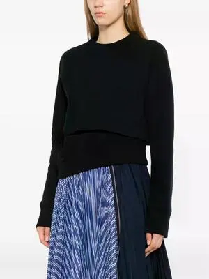 Sacai Layered-design Crew-neck Sweater