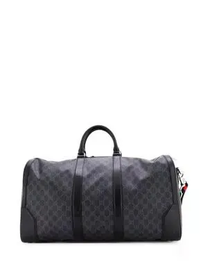Gucci Convertible Duffle Bag Gg Coated Canvas Large Satchel